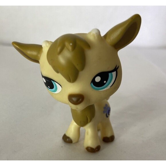 Hasbro | Toys | Littlest Pet Shop Lps 316 Billy Goat Gold Beige White ...